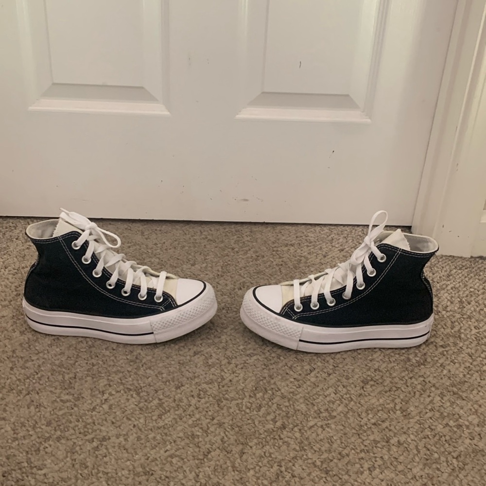Converse You Black & White Platform Colorblock High T… - Gem